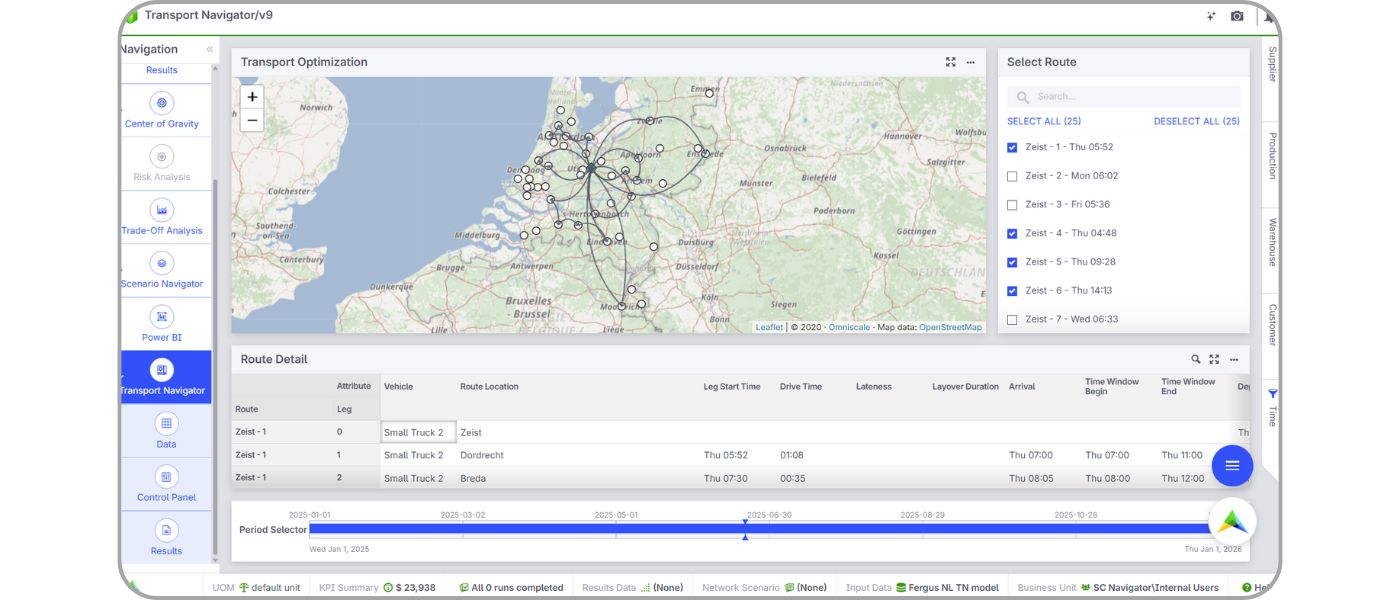 AIMMS Transport Navigator: transportation optimization, powered by Hexaly